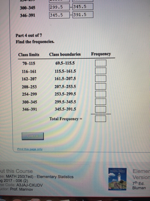 Find the frequencies. | Chegg.com
