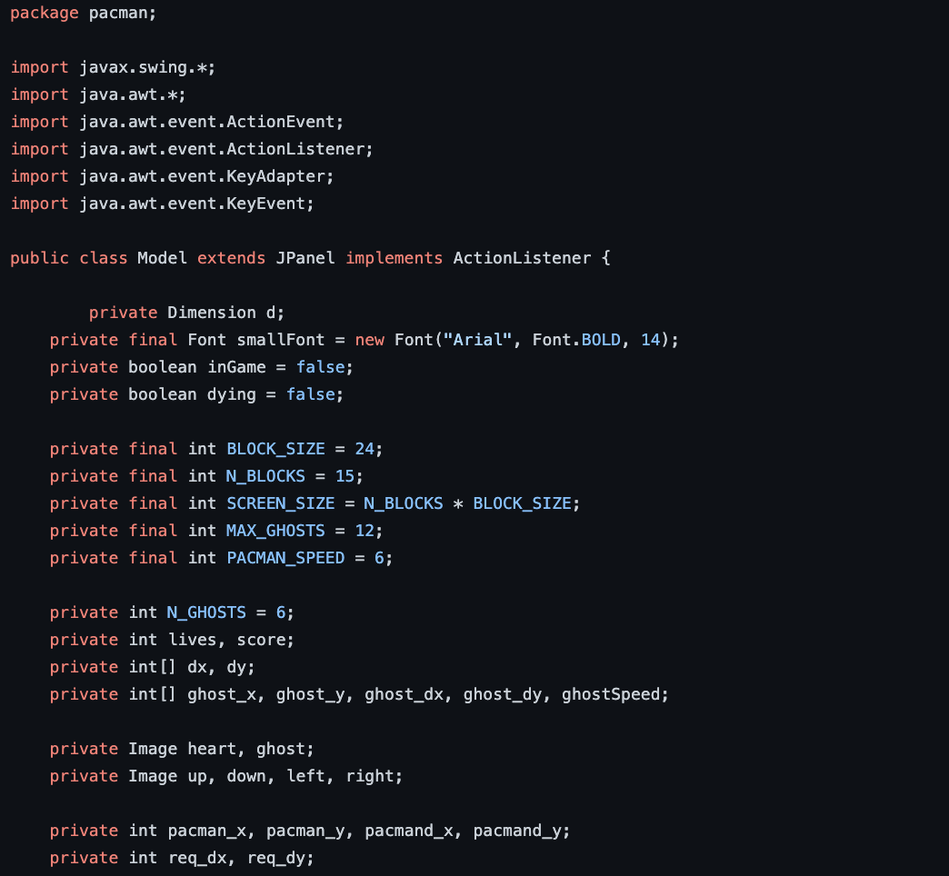 Solved package pacman; import javax.swing.*; import | Chegg.com Solved package pacman; import javax.swing.*; import | Chegg.com