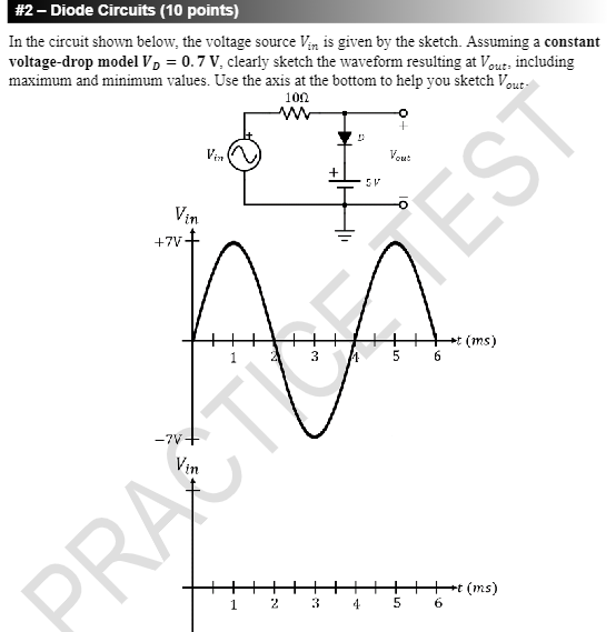 Solved In the circuit shor a constant voltage-drop mo | Chegg.com