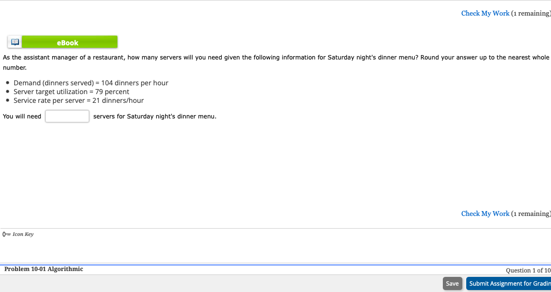 Solved Check My Work (1 remaining) As the assistant manager | Chegg.com