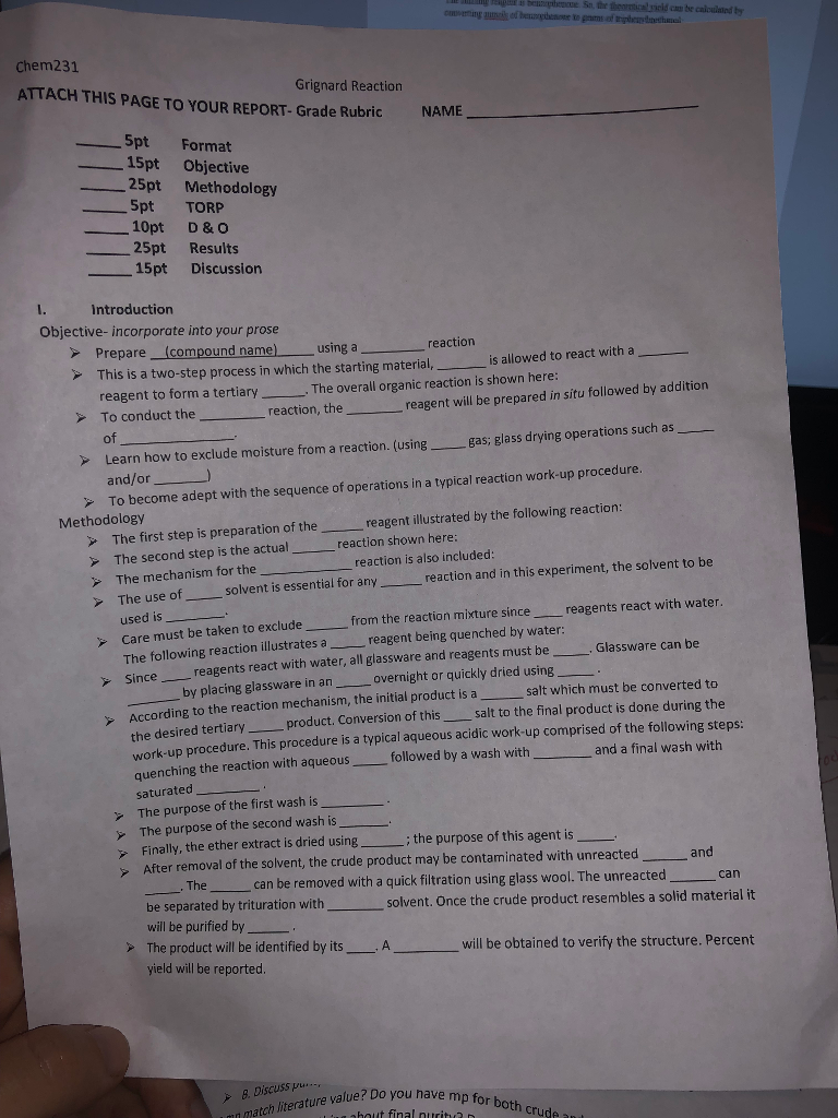 Solved Please fill out the blanks below for | Chegg.com