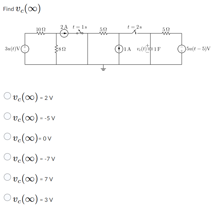 Solved Find vc(∞) | Chegg.com