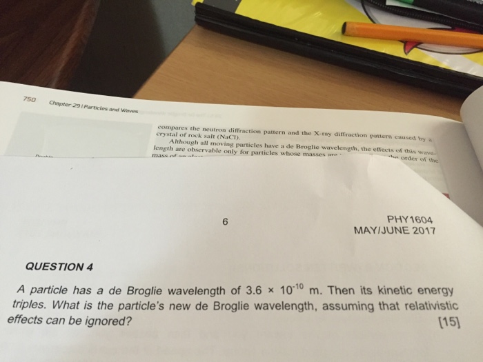 Solved 750 Chapter 29 1 Particles and Waves compares the | Chegg.com