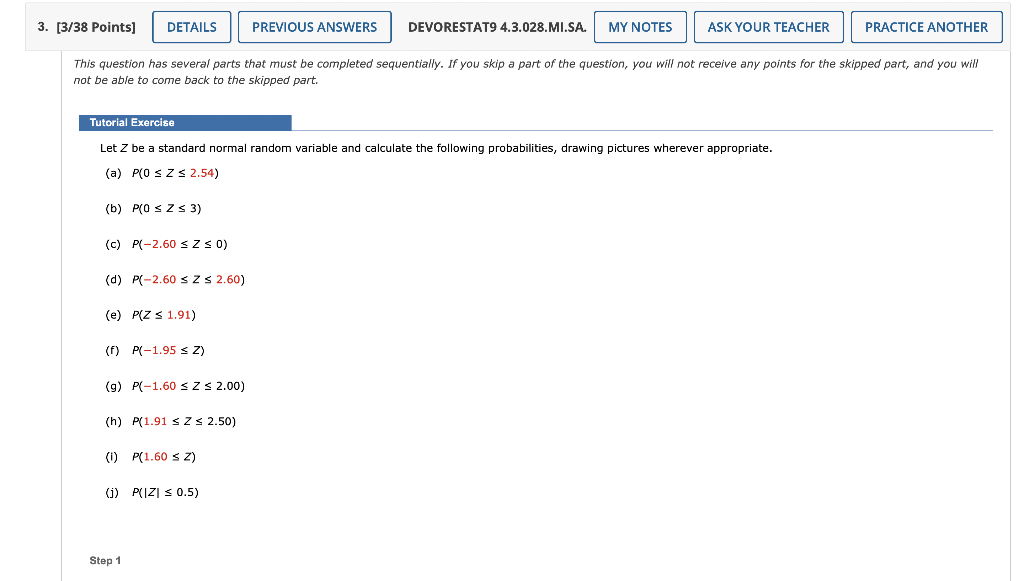 Solved 3. [3/38 Points) DETAILS PREVIOUS ANSWERS DEVORESTAT9 | Chegg.com