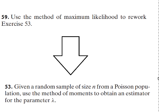 Solved 59. Use the method of maximum likelihood to rework | Chegg.com