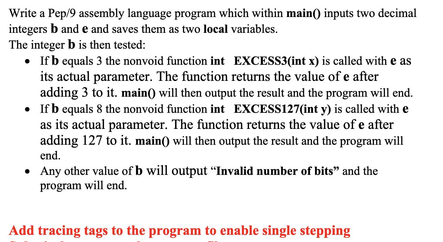 Solved Write A Pep 9 Assembly Language Program Which Within
