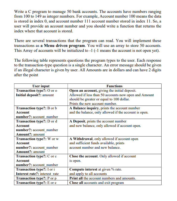 Solved Write the code in C language, Code below is wrong and | Chegg.com