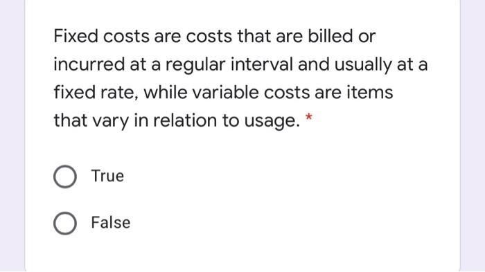 Solved One-time costs may include user training and | Chegg.com