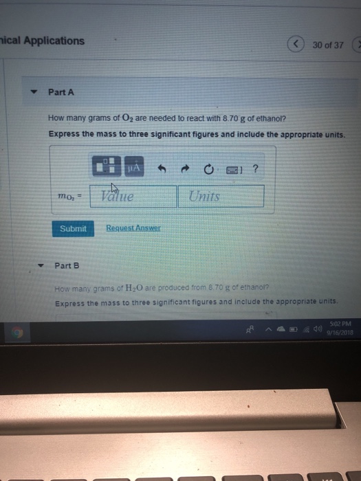 Solved ical Applications K 30 of 37 Part A How many grams | Chegg.com