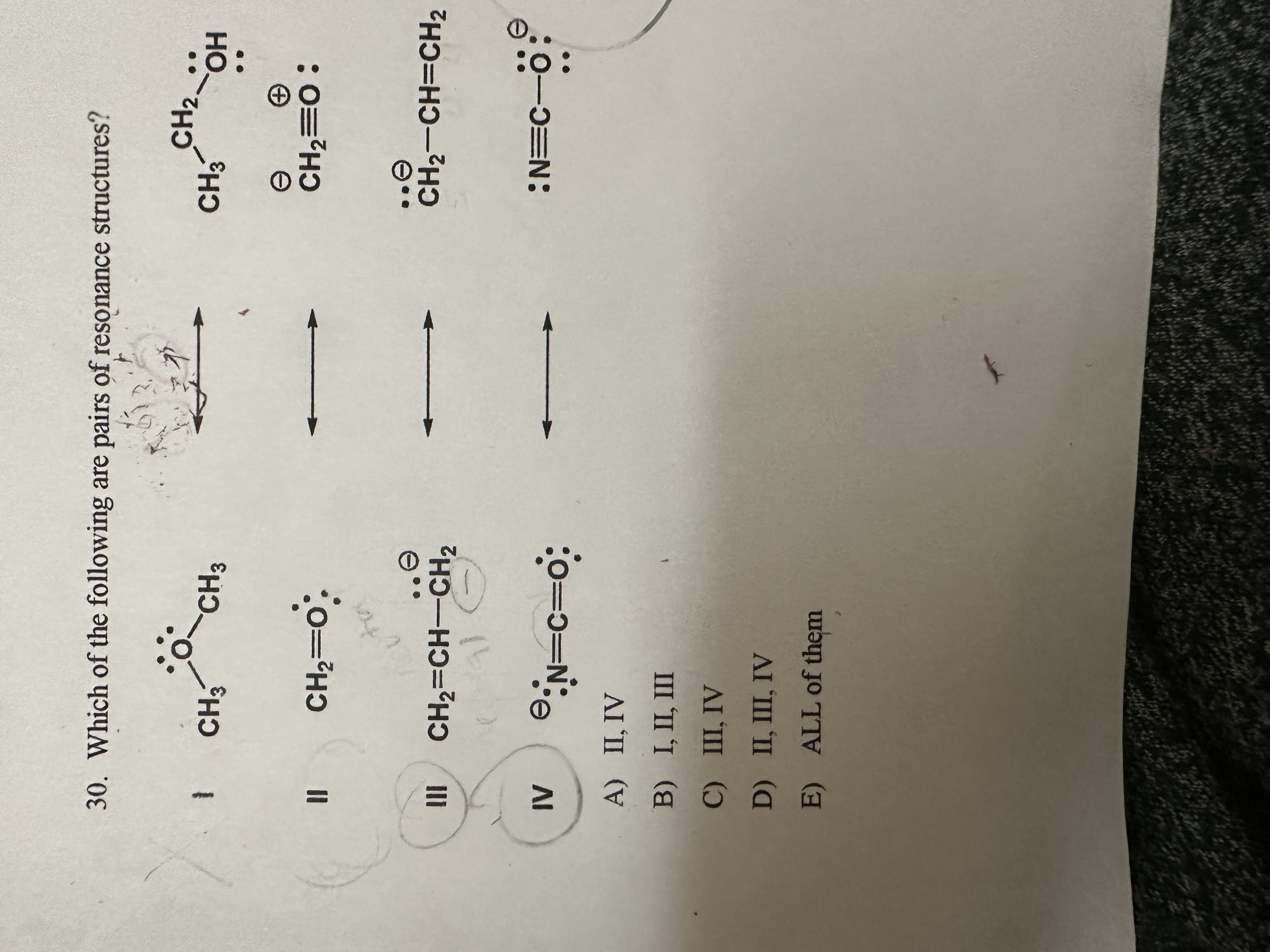 Solved Which of the following are pairs of resonance | Chegg.com