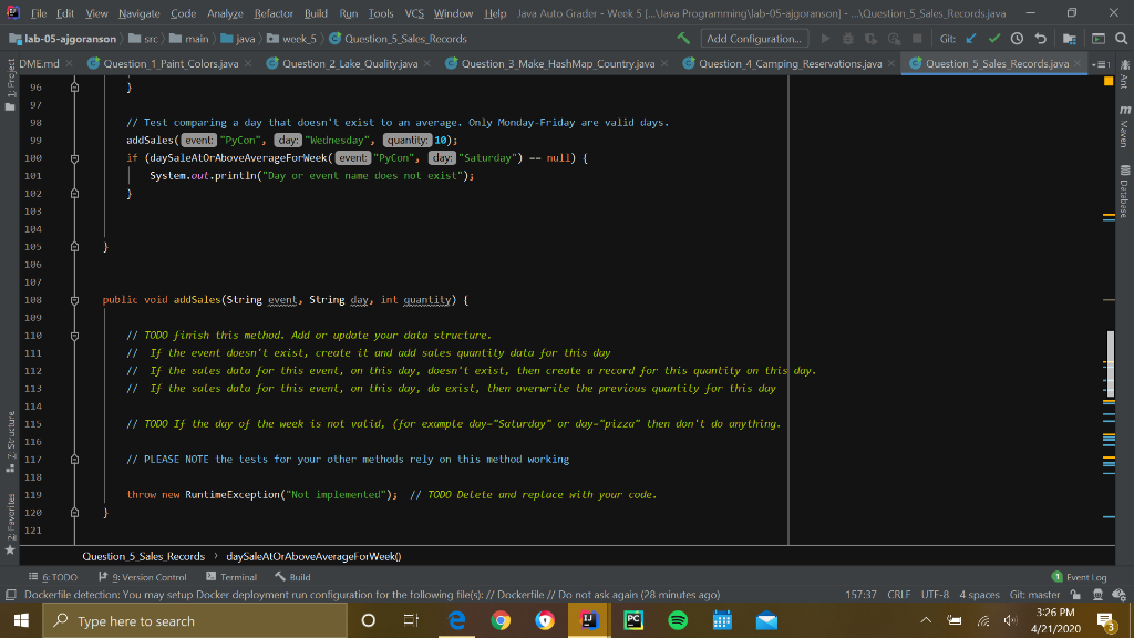 package week_5; import java.util.Arrays; import | Chegg.com