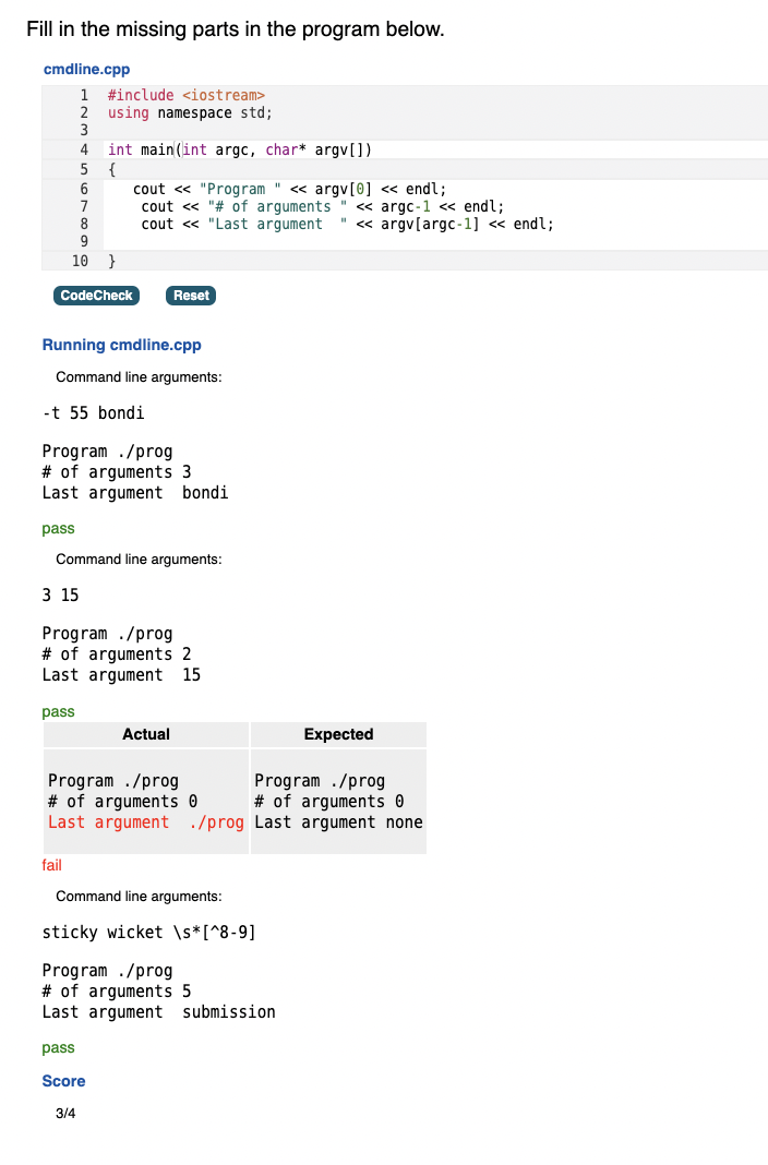 Solved cmdline.cpp 12345678910 #include using | Chegg.com