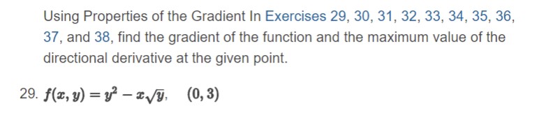 Solved Using Properties of the Gradient In Exercises 29, 30, | Chegg.com