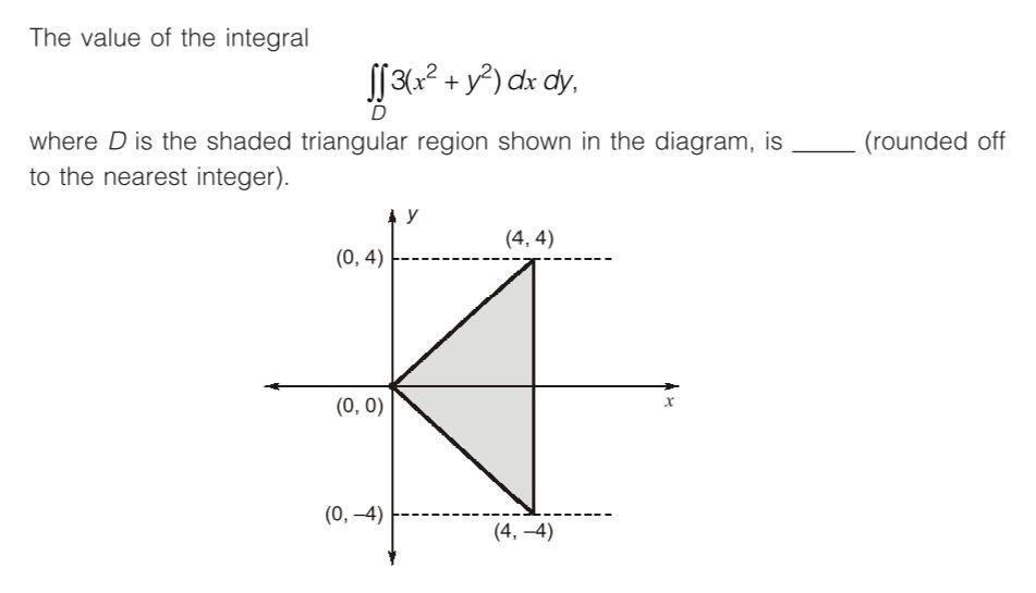 Solved The value of the integral SJ 3(x2 + y2) dx dy, where | Chegg.com