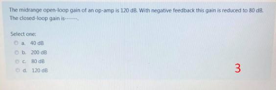 Solved The midrange open-loop gain of an op-amp is 120 dB. | Chegg.com