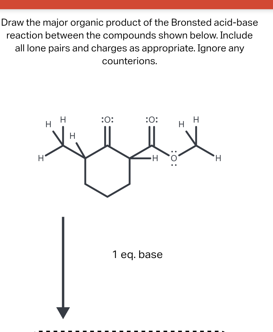 Solved Draw the major organic product of the Bronsted | Chegg.com