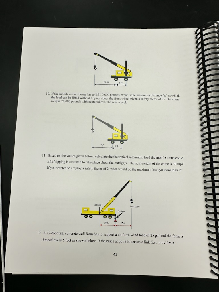 Solved 10. If the mobile crane shown has to lift 10,000 | Chegg.com