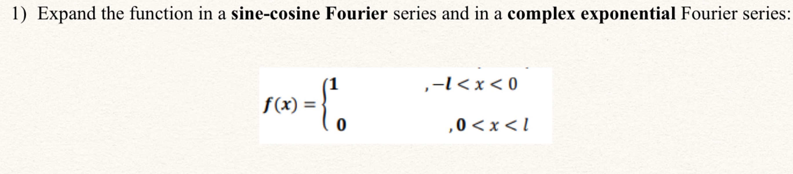 Solved Expand the function in a sine-cosine Fourier series | Chegg.com