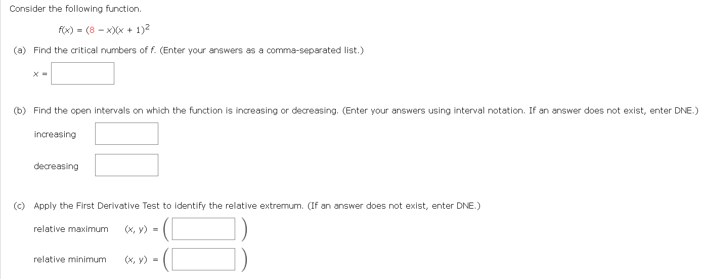 Solved Consider the following function. f(x)=2x3+6x2−18x (a) | Chegg.com