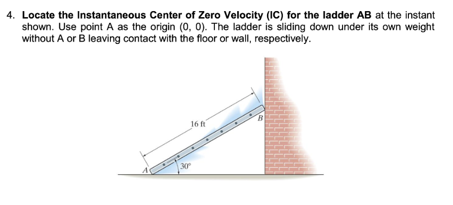 Solved 4. Locate the Instantaneous Center of Zero Velocity | Chegg.com