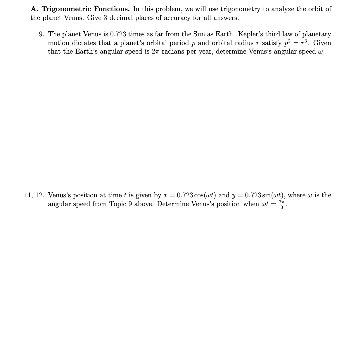 A. Trigonometric Functions. In this problem, we will | Chegg.com