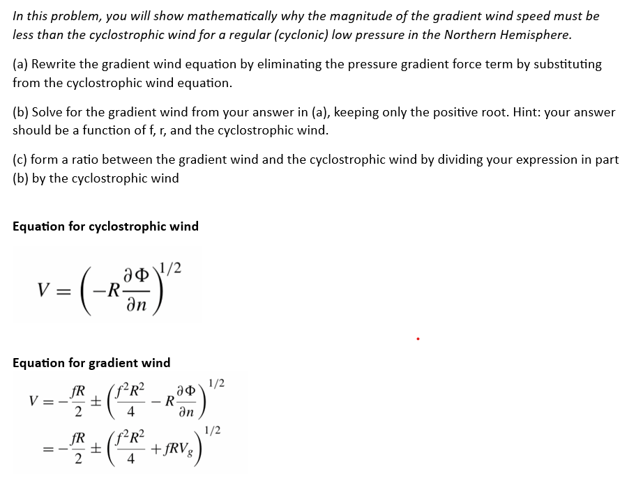 Solved I've included the equations below that I believe | Chegg.com