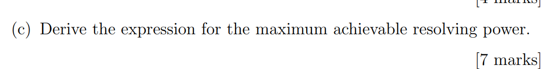 Solved (c) Derive the expression for the maximum achievable | Chegg.com