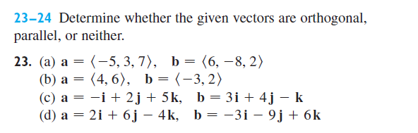 Solved 23 24 Determine Whether The Given Vectors Are