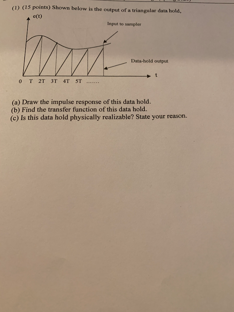 Solved (1) (15 points) Shown below is the output of a | Chegg.com