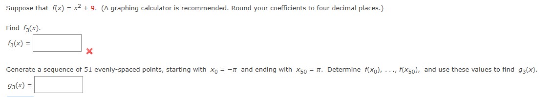 Solved Suppose that f(x)=x2+9. (A ﻿graphing calculator is | Chegg.com