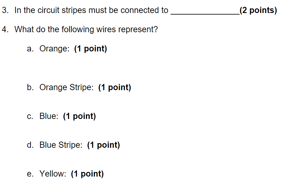 [Solved]: These questions are asking about the wires and str
