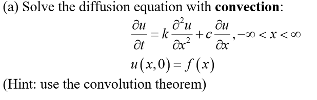 Solved Solve the diffusion equation with convection using | Chegg.com