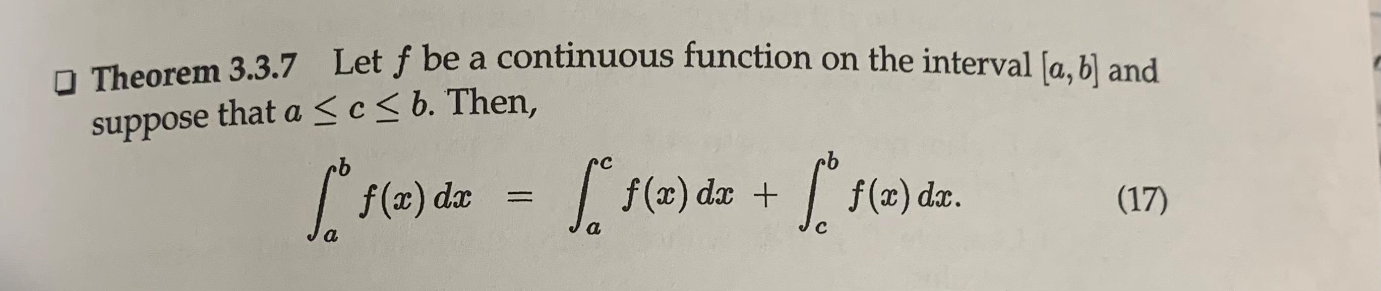 Solved Theorem 3.3.7 Let f be a continuous function on the | Chegg.com