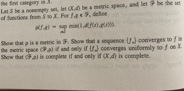 Solved the first category in X. Let S be a nonempty set, let | Chegg.com