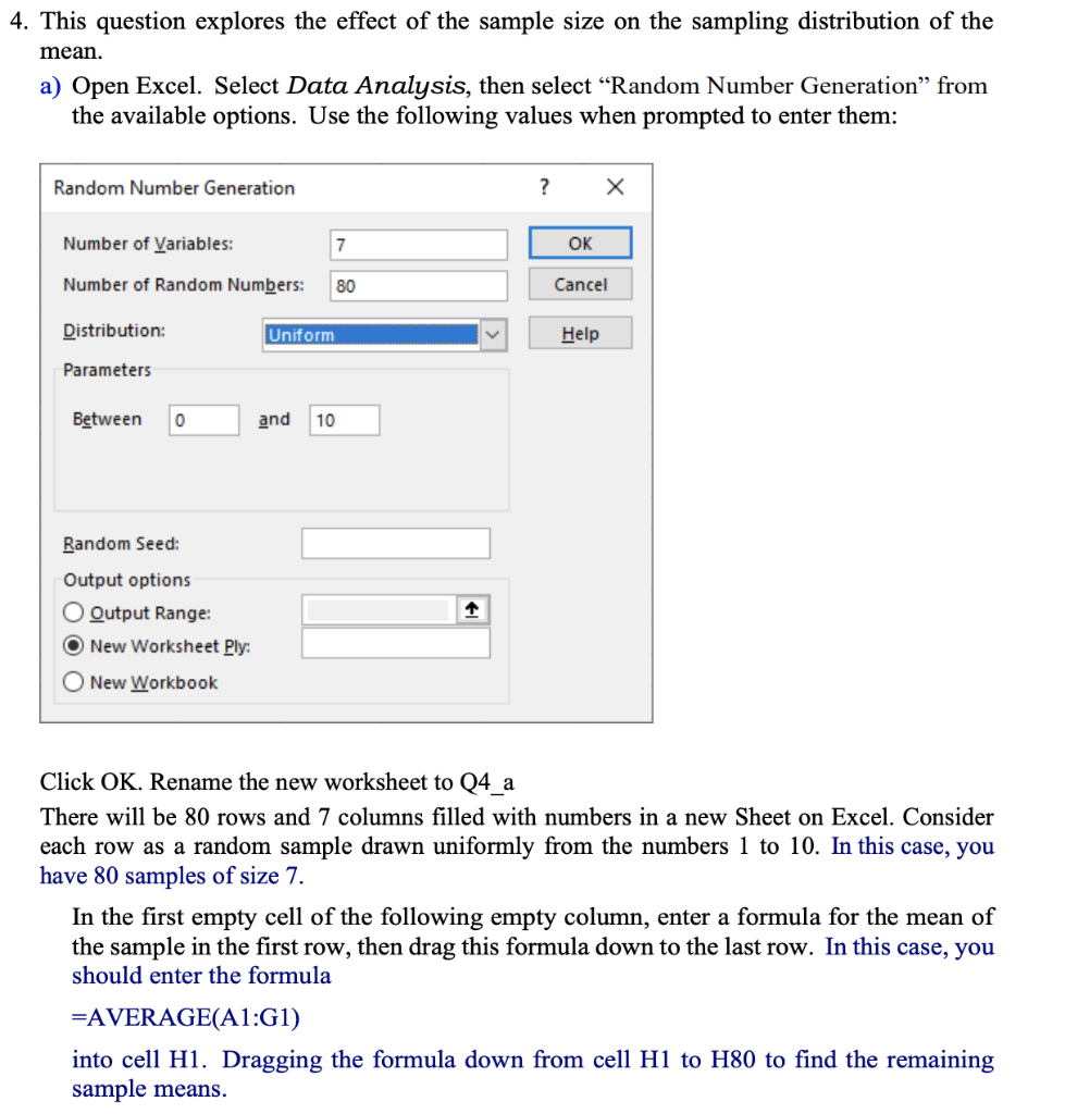 Solved This question explores the effect of the sample size | Chegg.com
