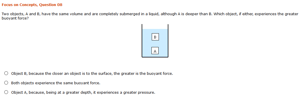 Solved Two Objects A And B Have The Same Volume And Are