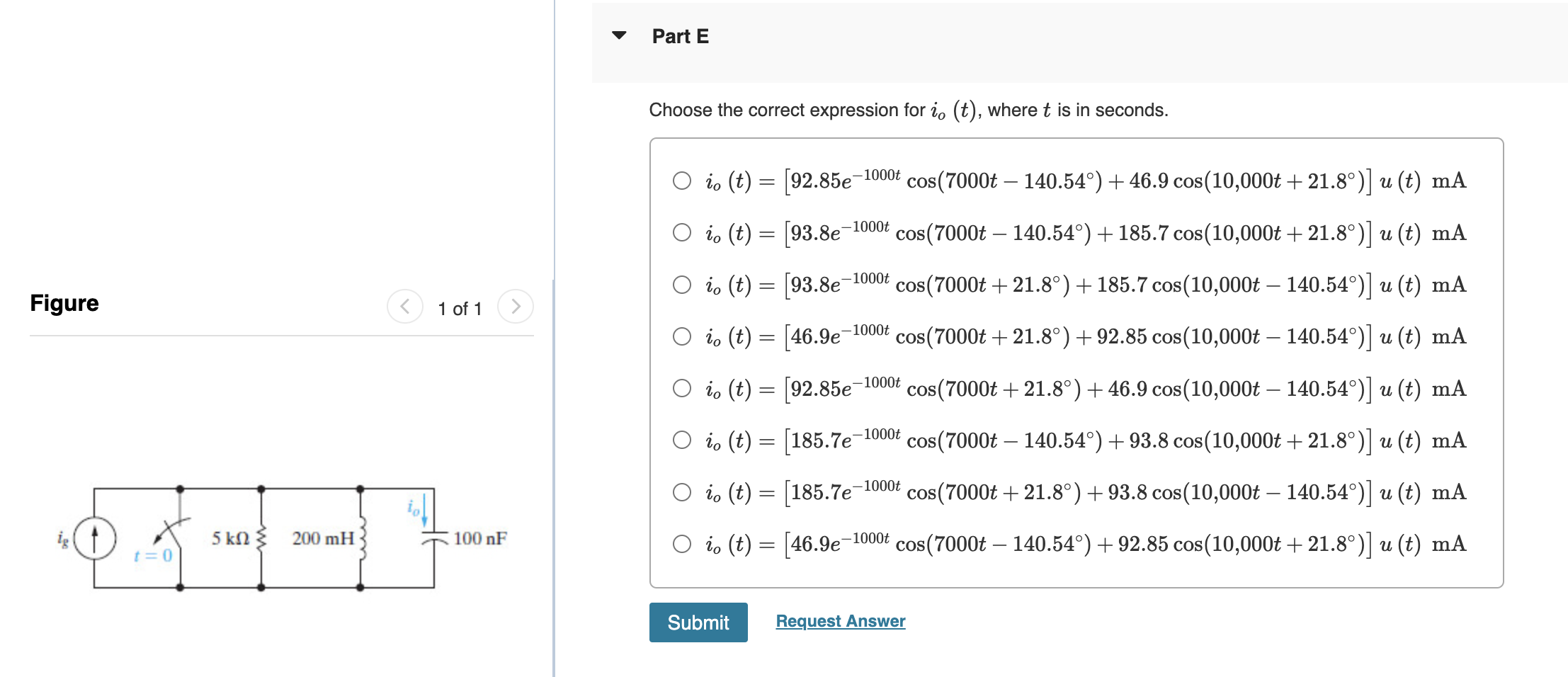 Solved There is no energy stored in the circuit in (Figure | Chegg.com