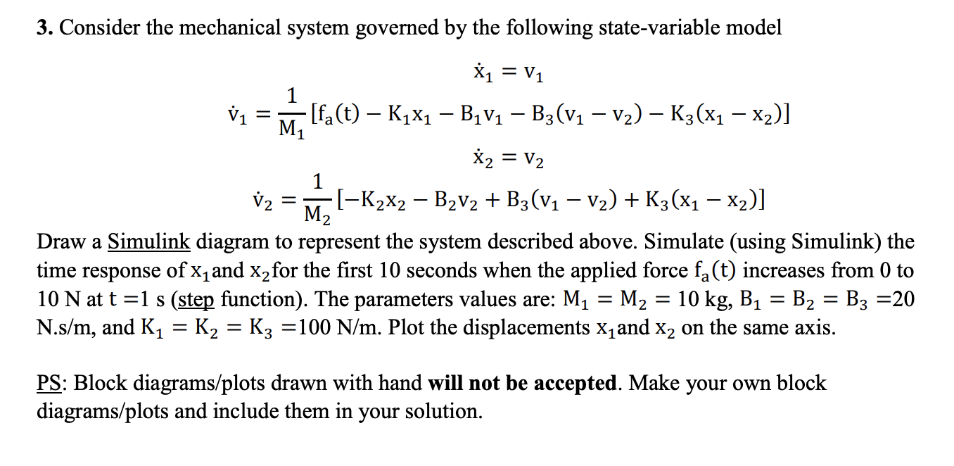 2. Derive the modeling equations and draw the block | Chegg.com