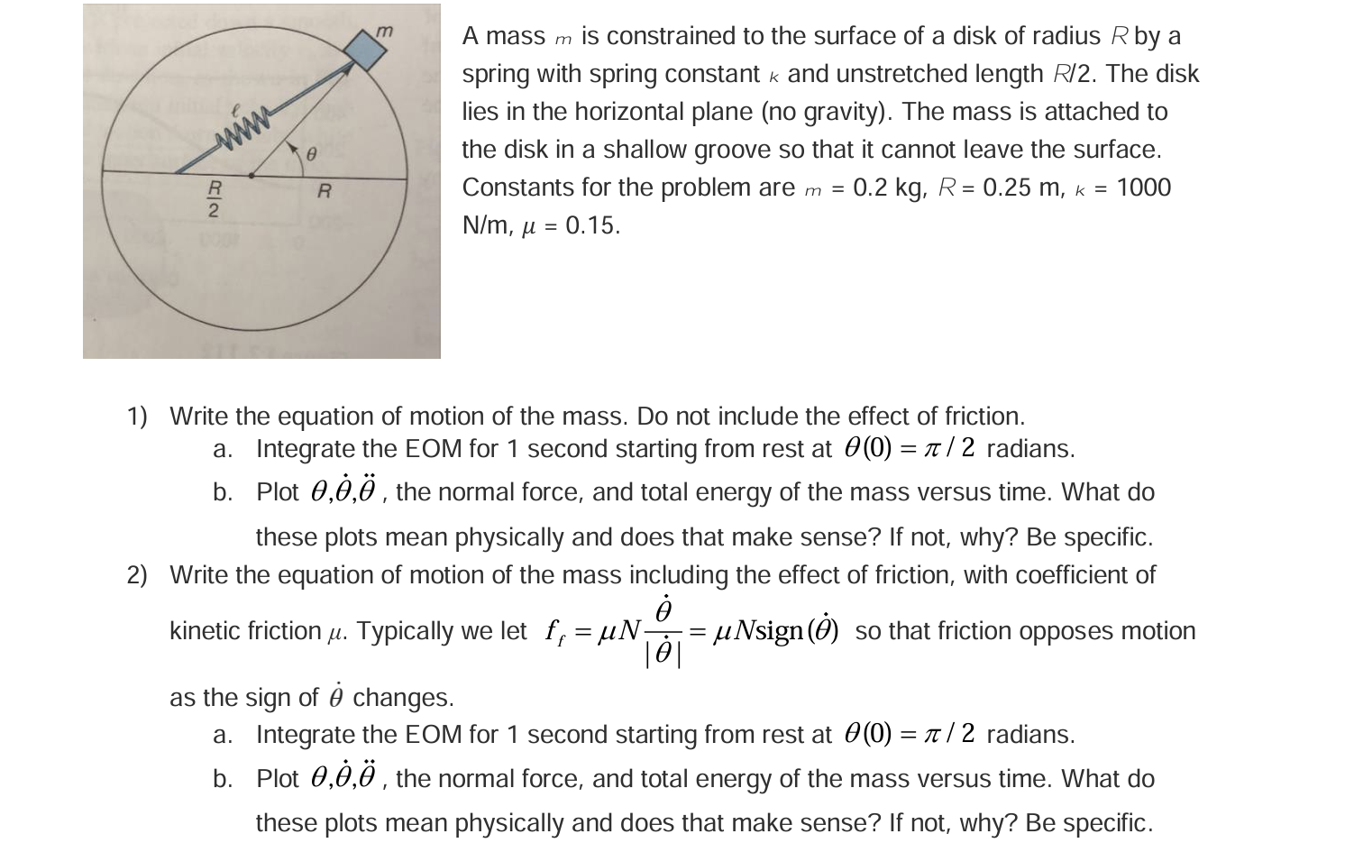 Solved Please help me with this Particle Dynamics question. | Chegg.com
