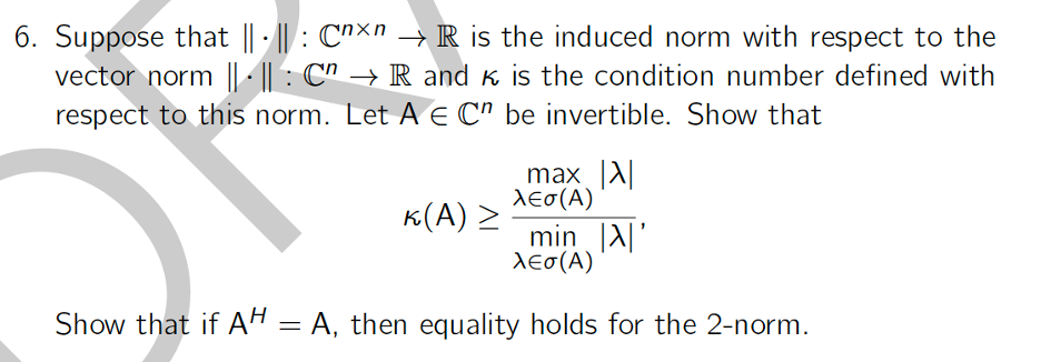 Suppose that : is the induced norm with respect to | Chegg.com
