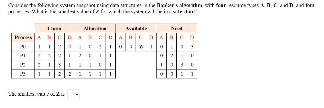 Solved Consider the following system snapshot using data | Chegg.com
