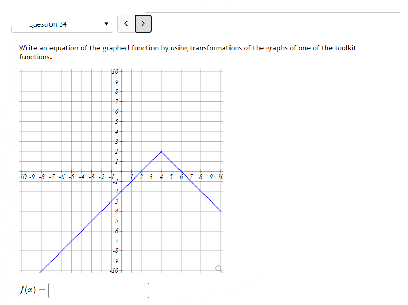Solved Write an equation of the graphed function by using | Chegg.com