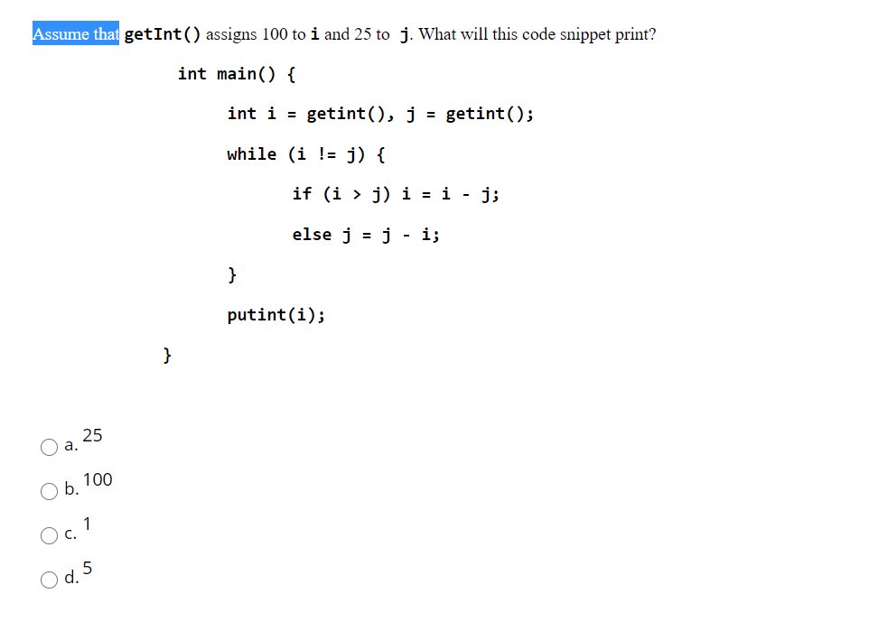 Solved Which of the following choices is an acceptable | Chegg.com