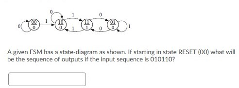 Solved A given FSM has a state-diagram as shown. If starting | Chegg.com