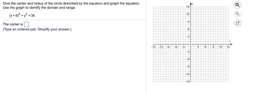 Solved Give the center and radius of the circle described by | Chegg.com