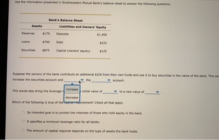 Solved Use the information presented in Southwestern Mutual | Chegg.com
