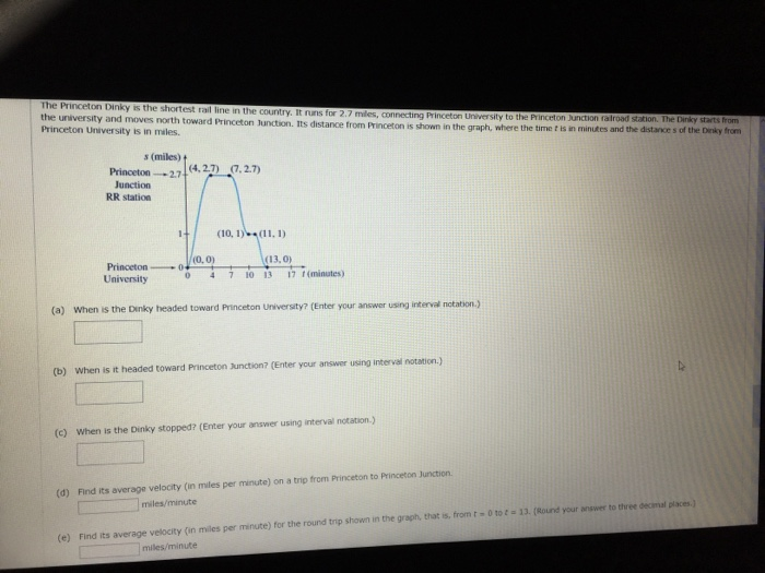 Solved The Princeton Dinky is the shortest rail line in the | Chegg.com
