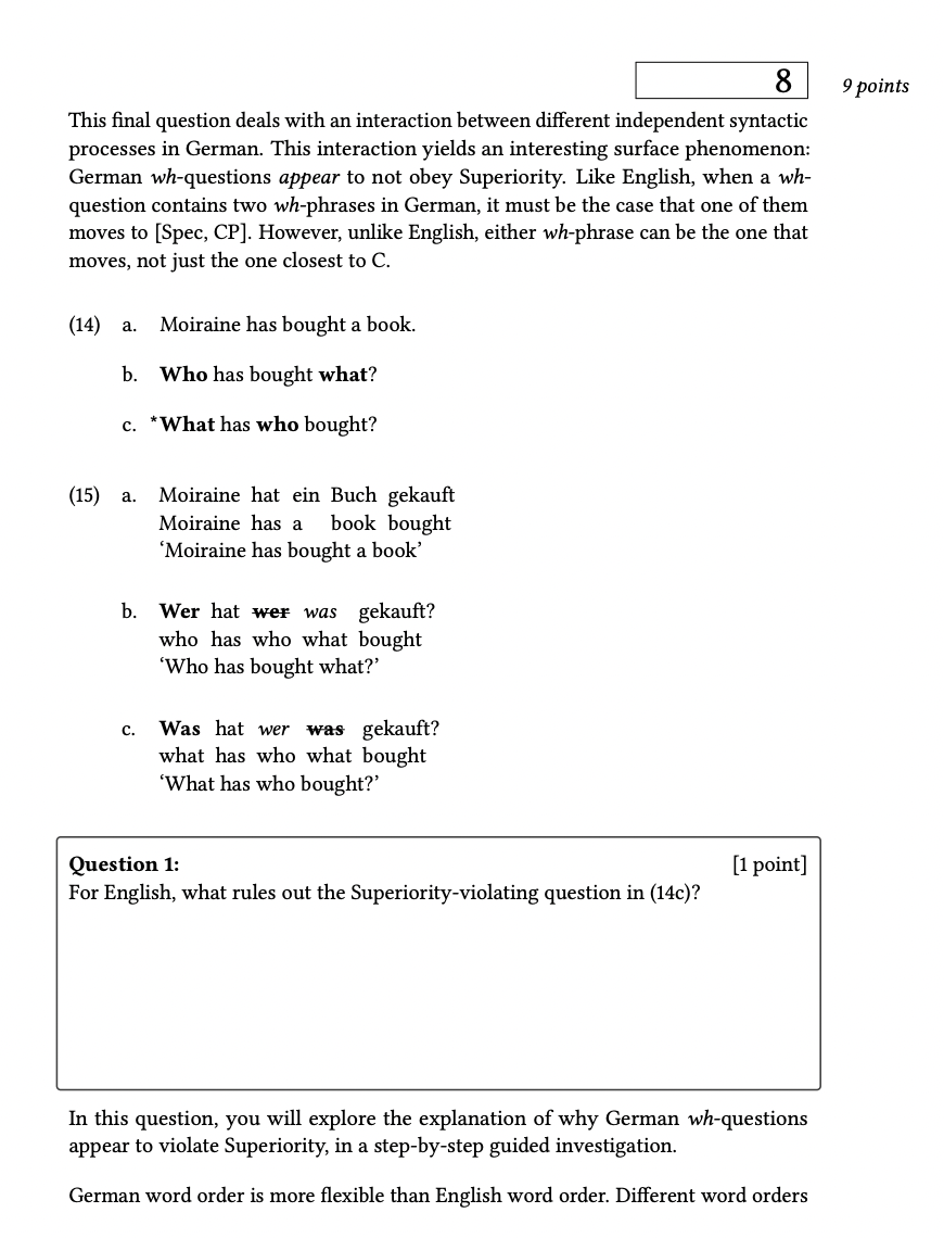 9 point This final question deals with an interaction | Chegg.com
