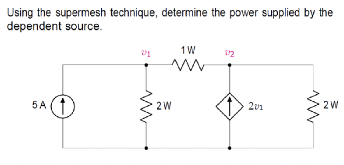 Solved Use the supermesh technique and explain how it was | Chegg.com