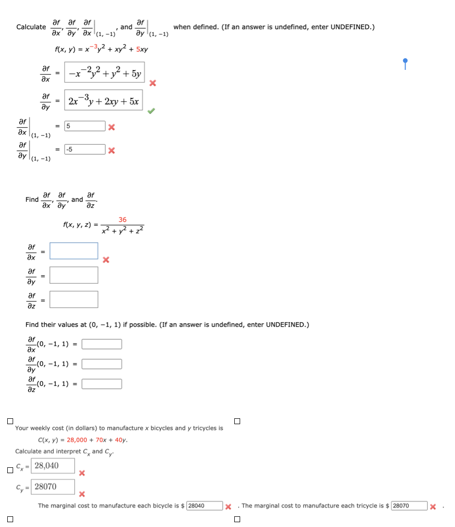 Solved Calculate af af af ax' ay' ax (1, -1) and ar ay | Chegg.com